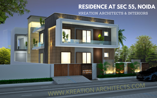 Architects in noida sector 55 – Kreation Architects – Residential Architect